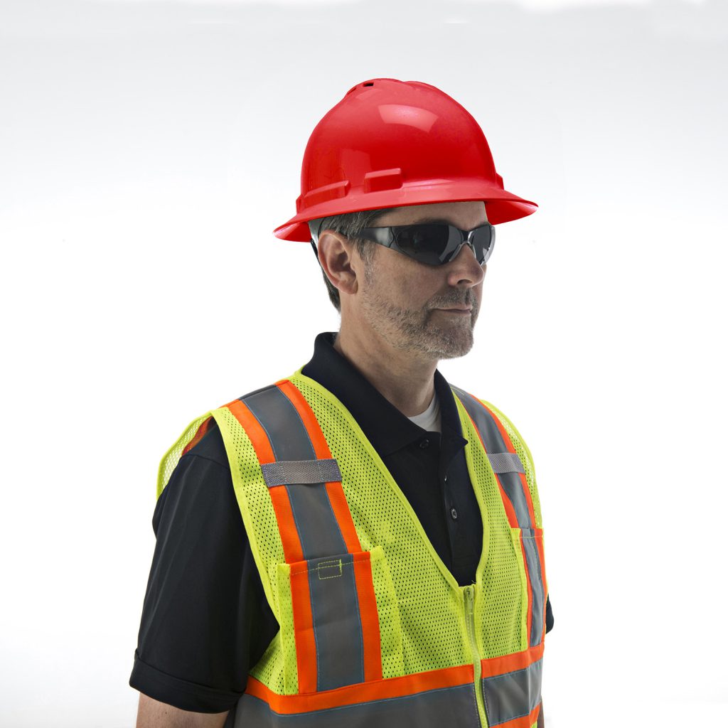 Ratchet, 4-Point, Vented, Duo Safety™, Hard Hat, Full Brim, Red: # ...