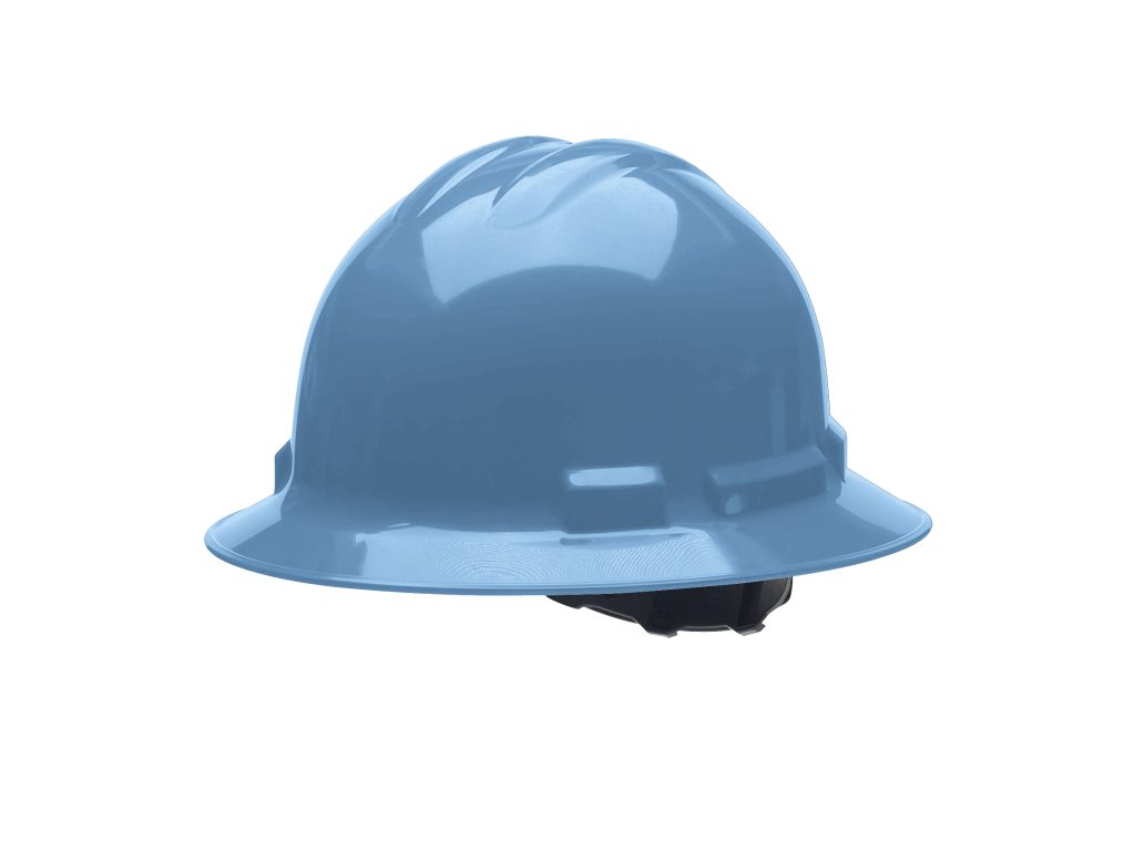 Ratchet, 4-Point, Duo Safety™, Hard Hat, Full Brim, Blue: #H34R5 ...
