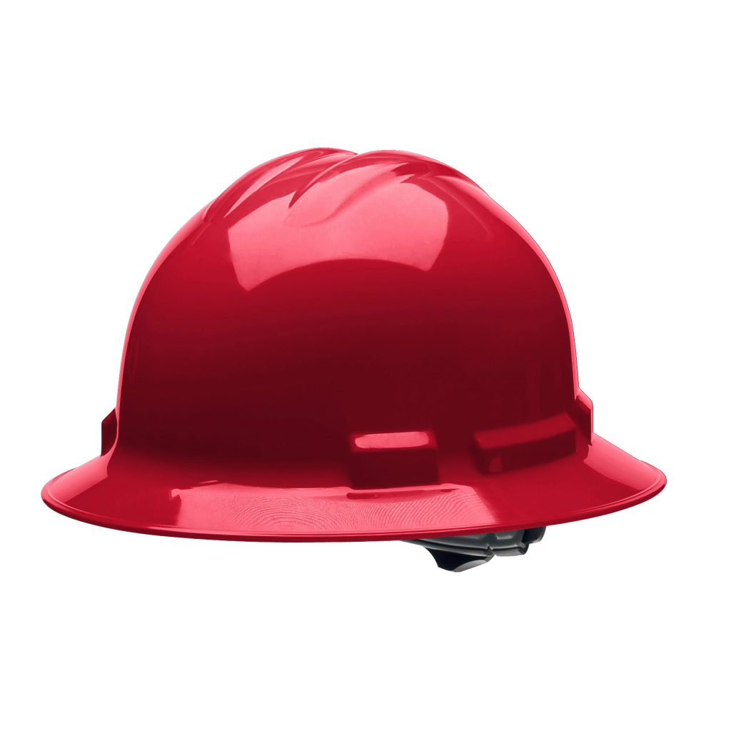 Ratchet, 4-Point, Duo Safety™, Hard Hat, Full Brim, Red: #H34R4 ...
