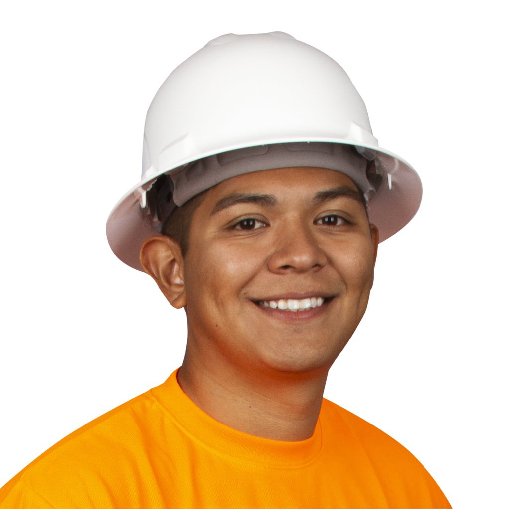 Ratchet, 6-Point, Duo Safety™, Hard Hat, Full Brim, White: #H36R1 ...