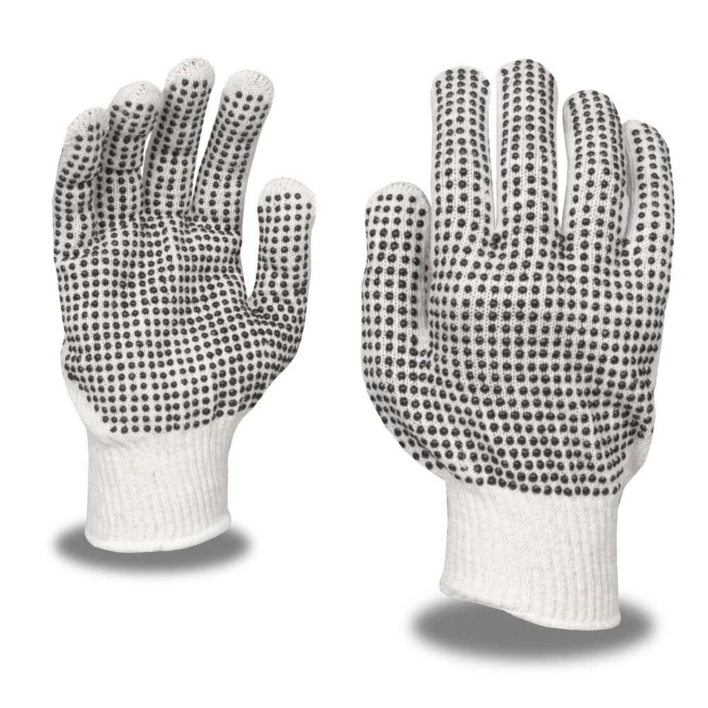 Machine Knit, Double-Sided, PVC Dots, Standard Weight: #3858 - Cordova Safety