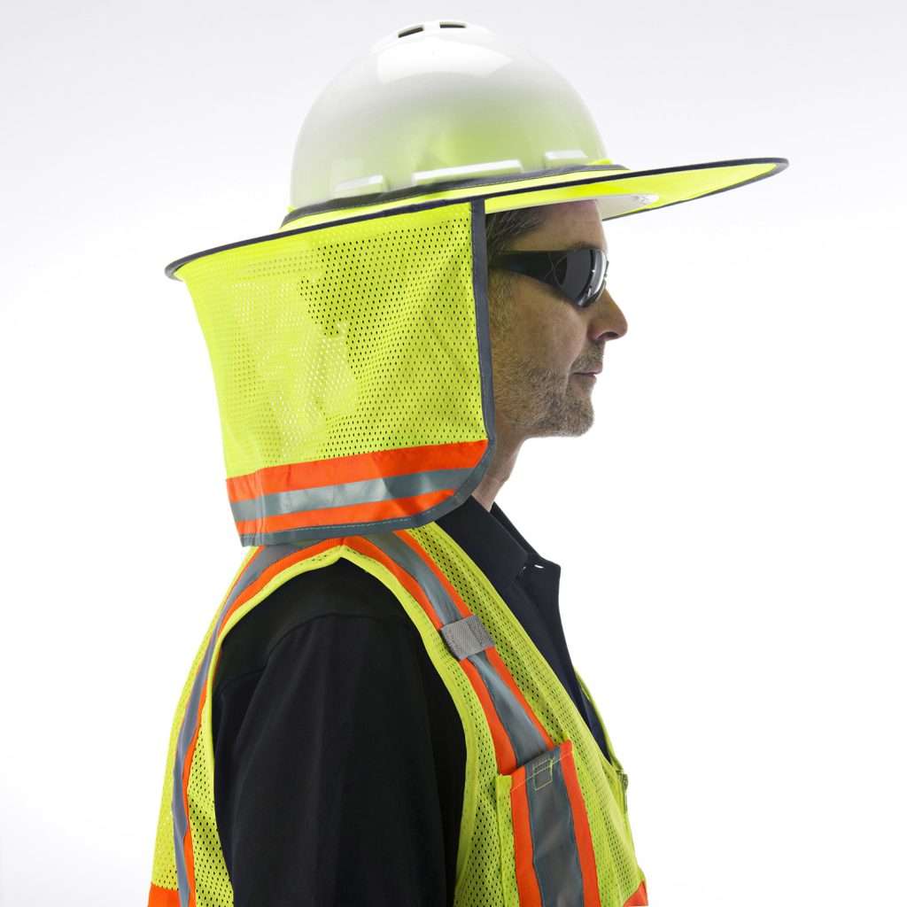 Hard Hat, Neck Shade, Lime: #VHB101 - Cordova Safety