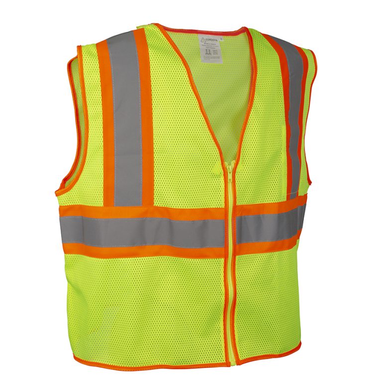 Safety Vest, Type R, Class 2, Mesh: #VZ251P - Cordova Safety